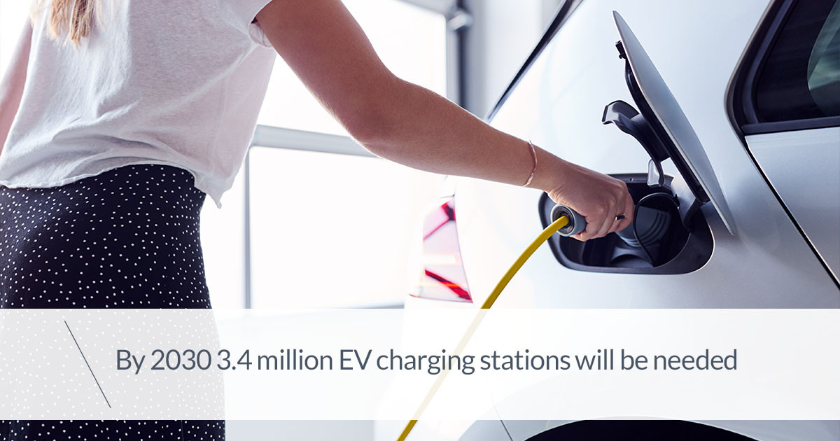 By 2030 3.4 million EV charging stations will be needed